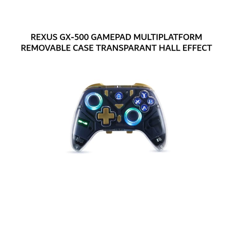 REXUS GX500 / GX-500 GAMEPAD MULTIPLATFORM REMOVABLE CASE TRANSPARANT ...